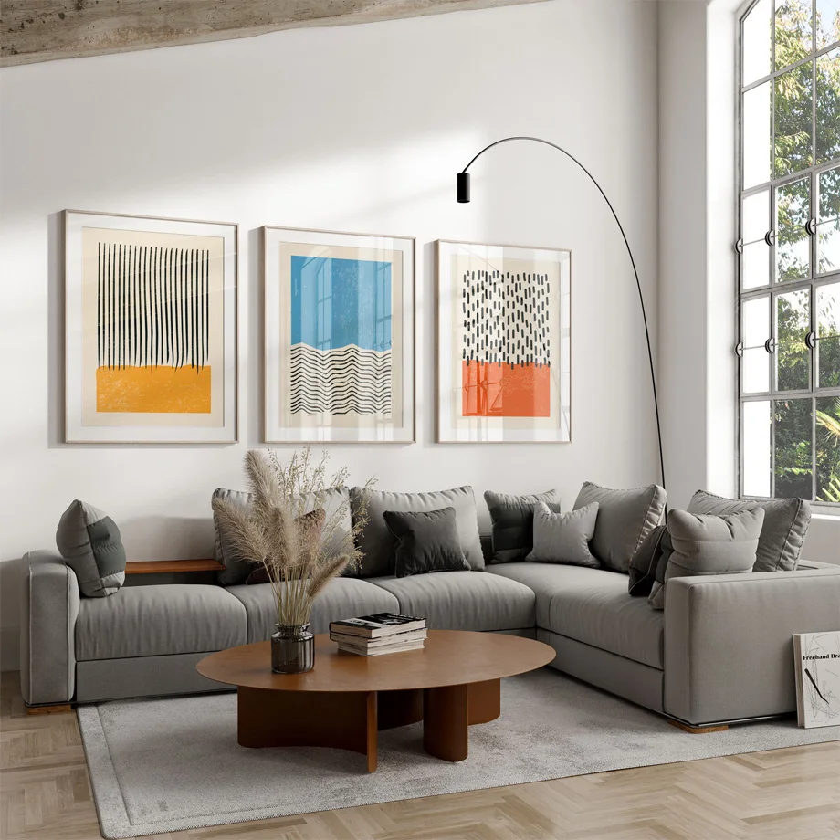 Multicolored-Line-Color-Posters-And-Prints-Wall-Art-Canvas-Painting ...