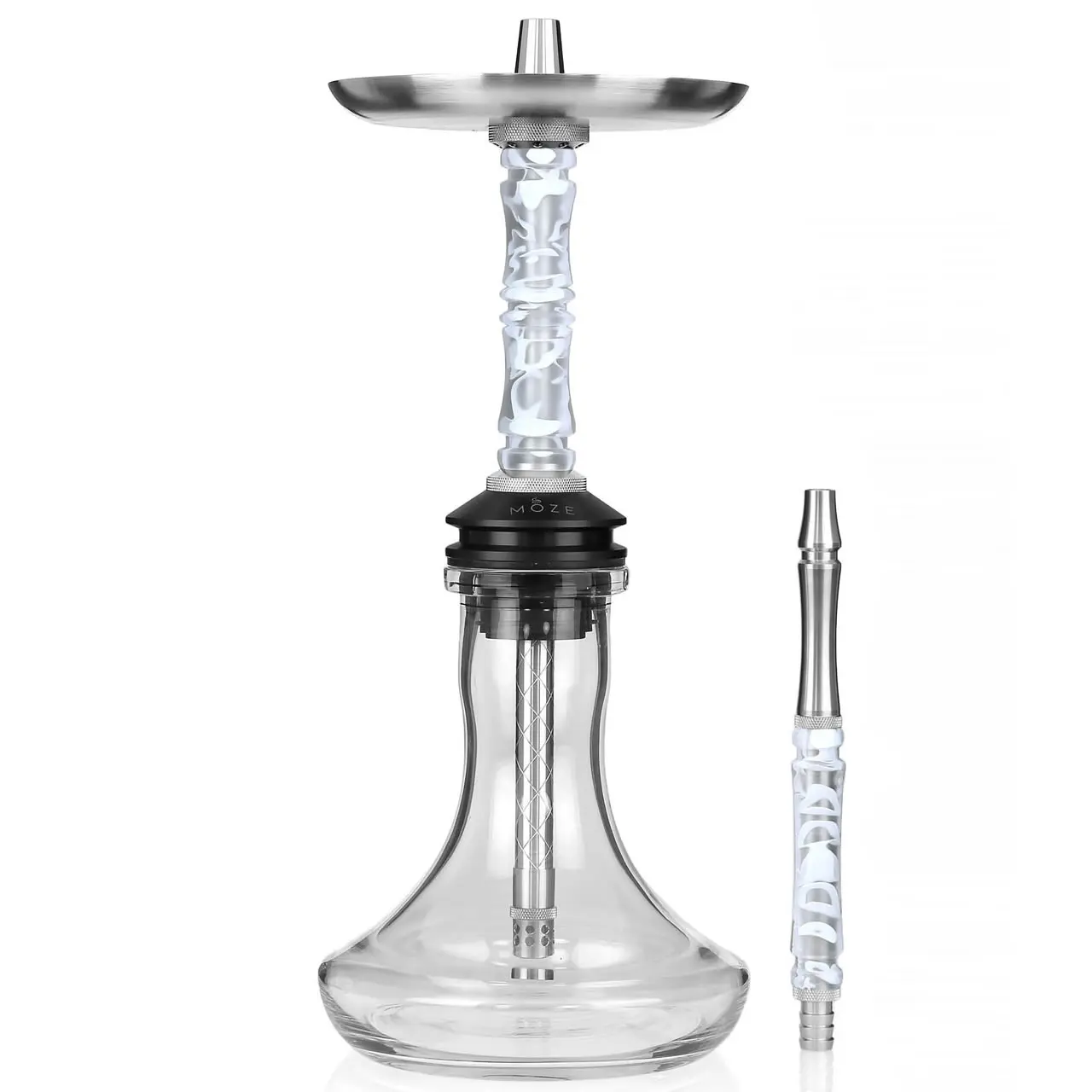Hot Selling Moze Breeze 2 Hookah With Glass Base Silicone Hose Tray ...