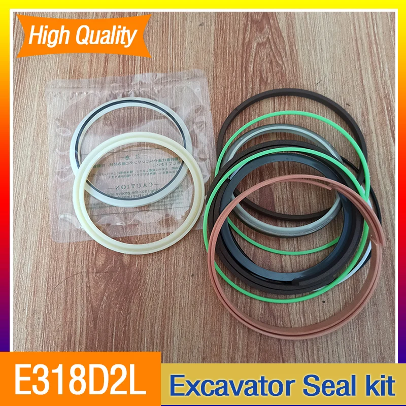 4-SETS-E318D2L-Excavator-BOOM-ARM-BUCKET-Cylinder-Seal-Kit-Excavator ...