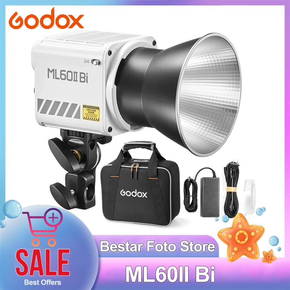 Godox-ML60II-Bi-2800-6500K-60W-Bi-color-Lightweight-Fill-Light-with-11 ...
