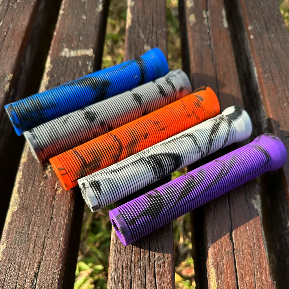 Ultralight-Mountain-Bike-Grips-16-5CM-Extended-Striped-Soft-Rubber-Non ...