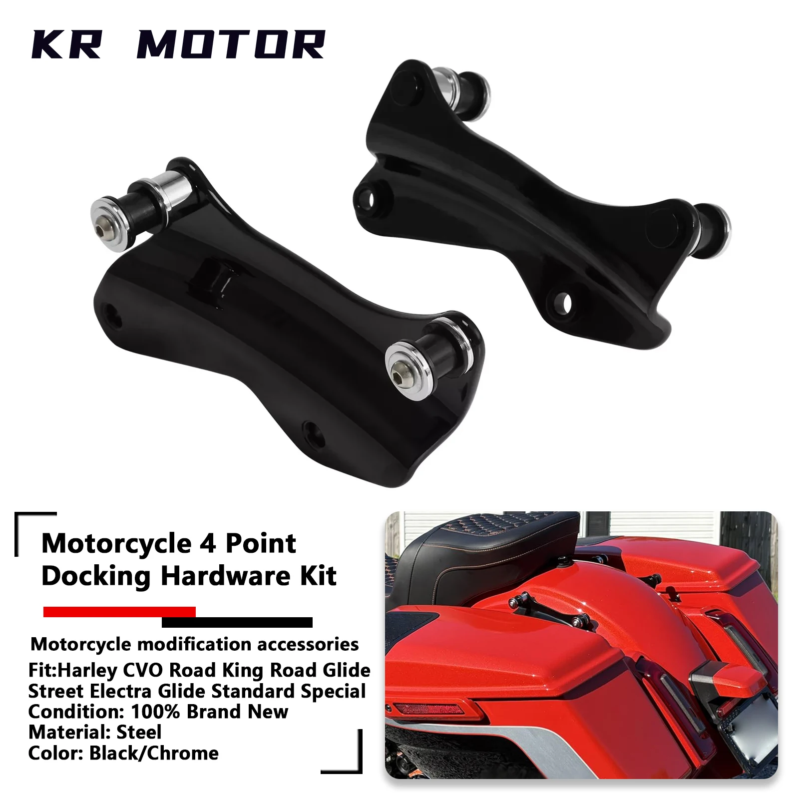Motorcycle 4 Point Docking Hardware Kit Fit For Harley CVO Road King ...