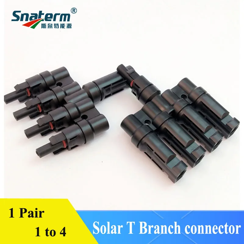 T4-1-Pair-4-in-1-adapter-Solar-Panel-Adaptor-Cable-connector-T-type ...