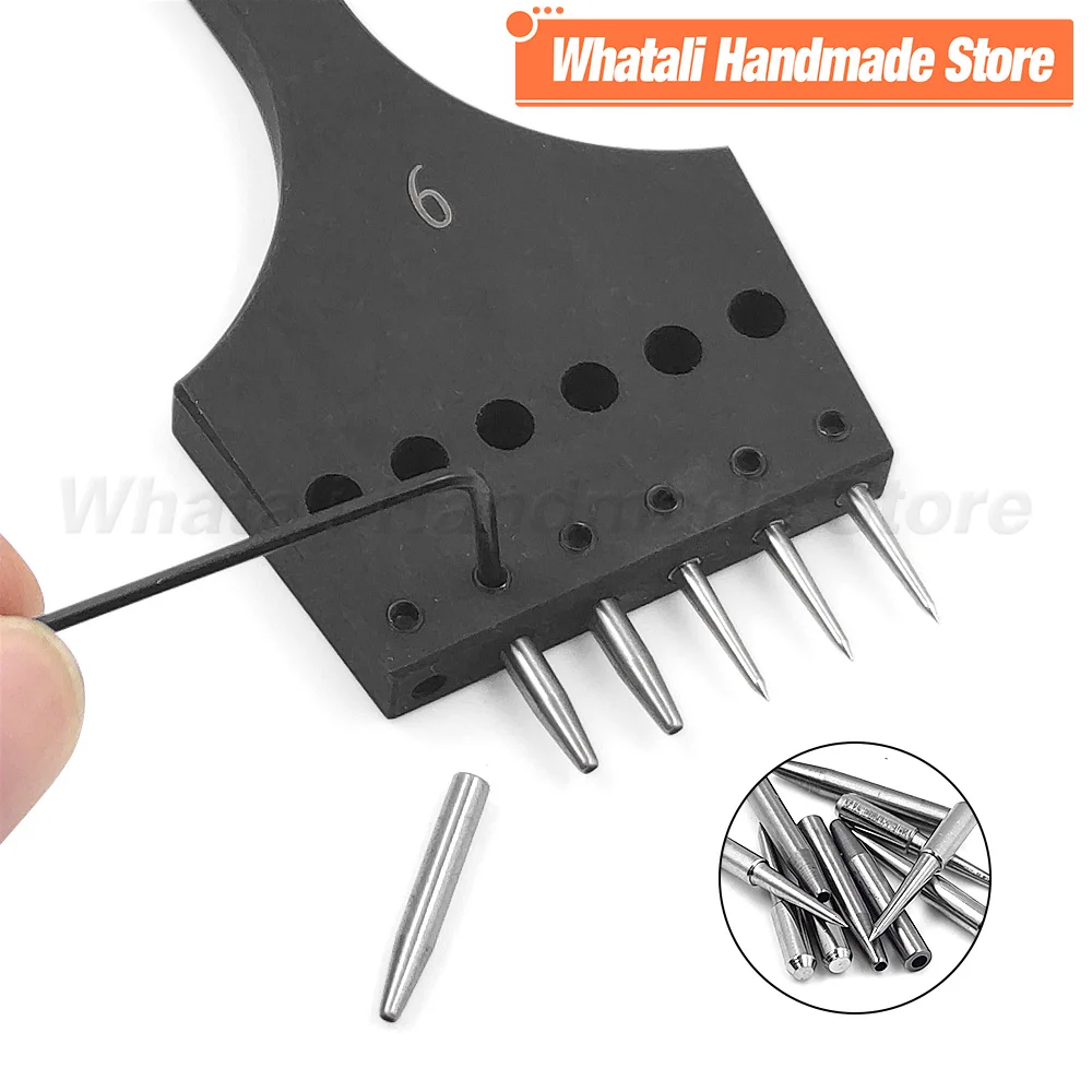 Leather-Craft-Round-Hole-Pricking-Sharp-Chisel-Head-Removable-Stitching ...