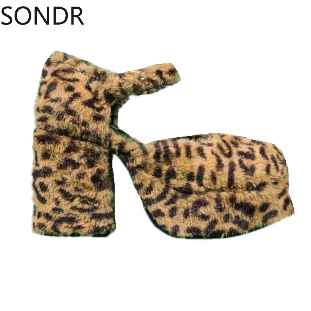 Animal Print Platforms Heels