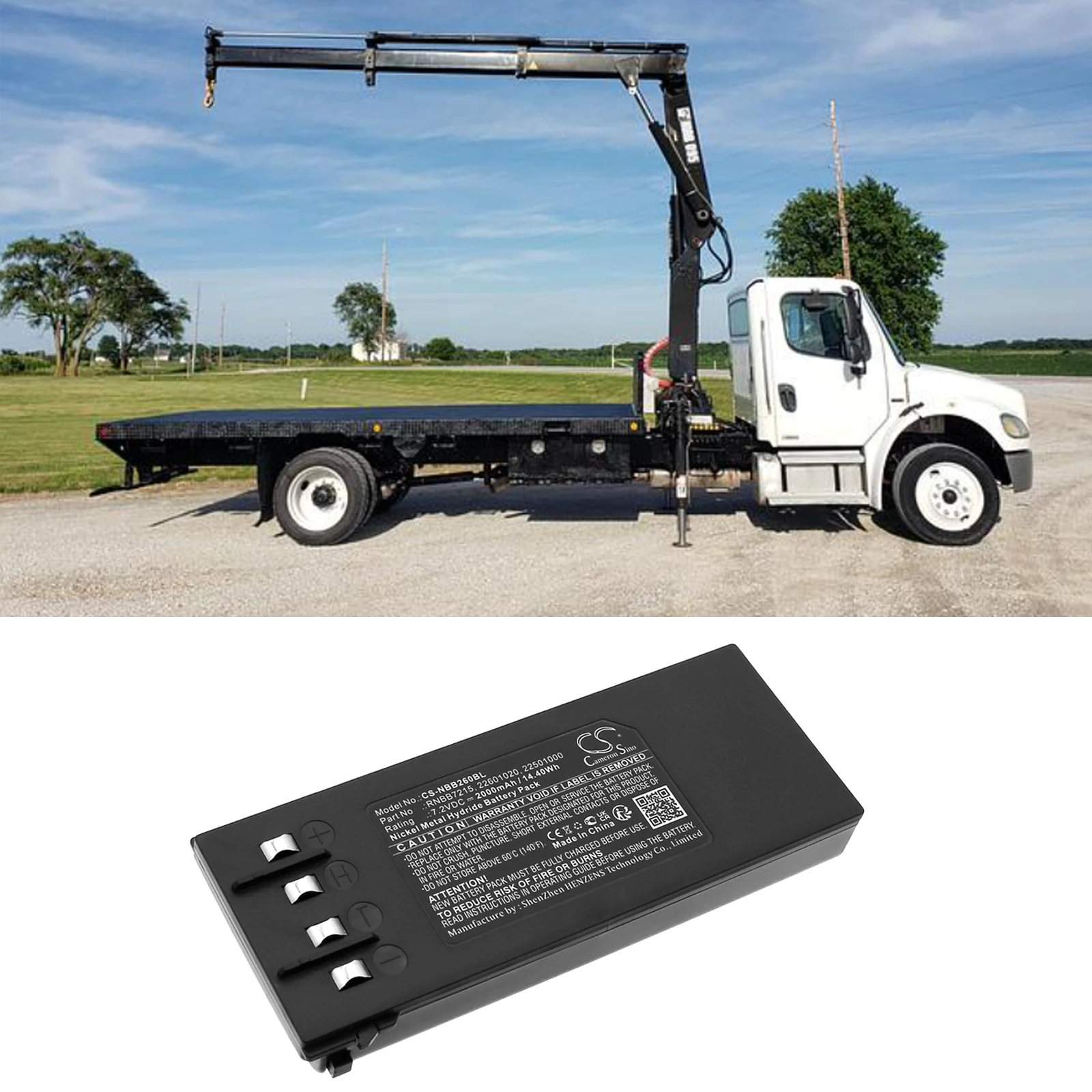7.2V 2000mAh Crane Remote Control battery for HIAB 095,102,088CL,099 ...