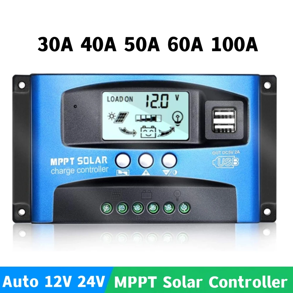 40A-50A-60A-100A-MPPT-Solar-Charge-Controller-12V-24V-10A-20A-30A-PWM ...