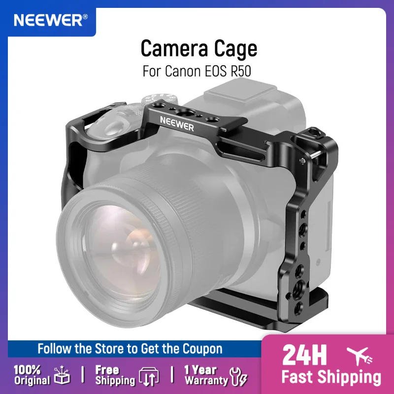NEEWER R50 Camera Cage Compatible with Canon EOS R50 Aluminum Video Rig ...