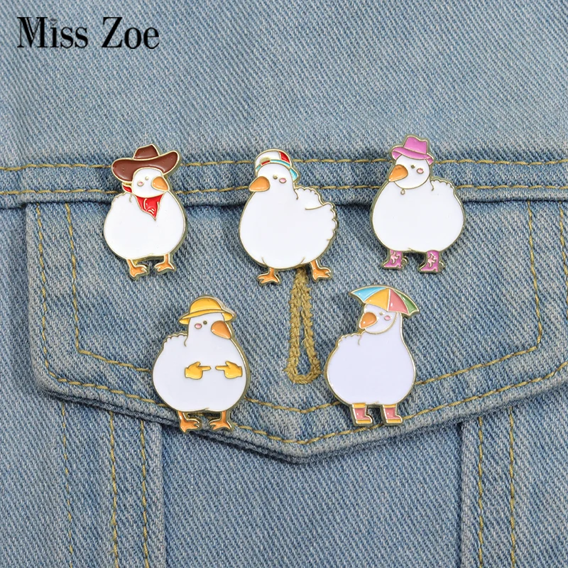 Cute-Cowboy-Duck-Enamel-Pins-Custom-Cool-Boy-And-Girl-Duck-Brooches ...