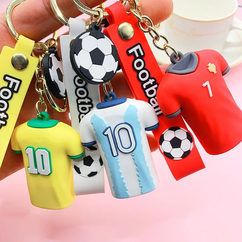 Football-Player-s-Jersey-Keychain-Soccer-Clothing-Pendant-Keyring ...