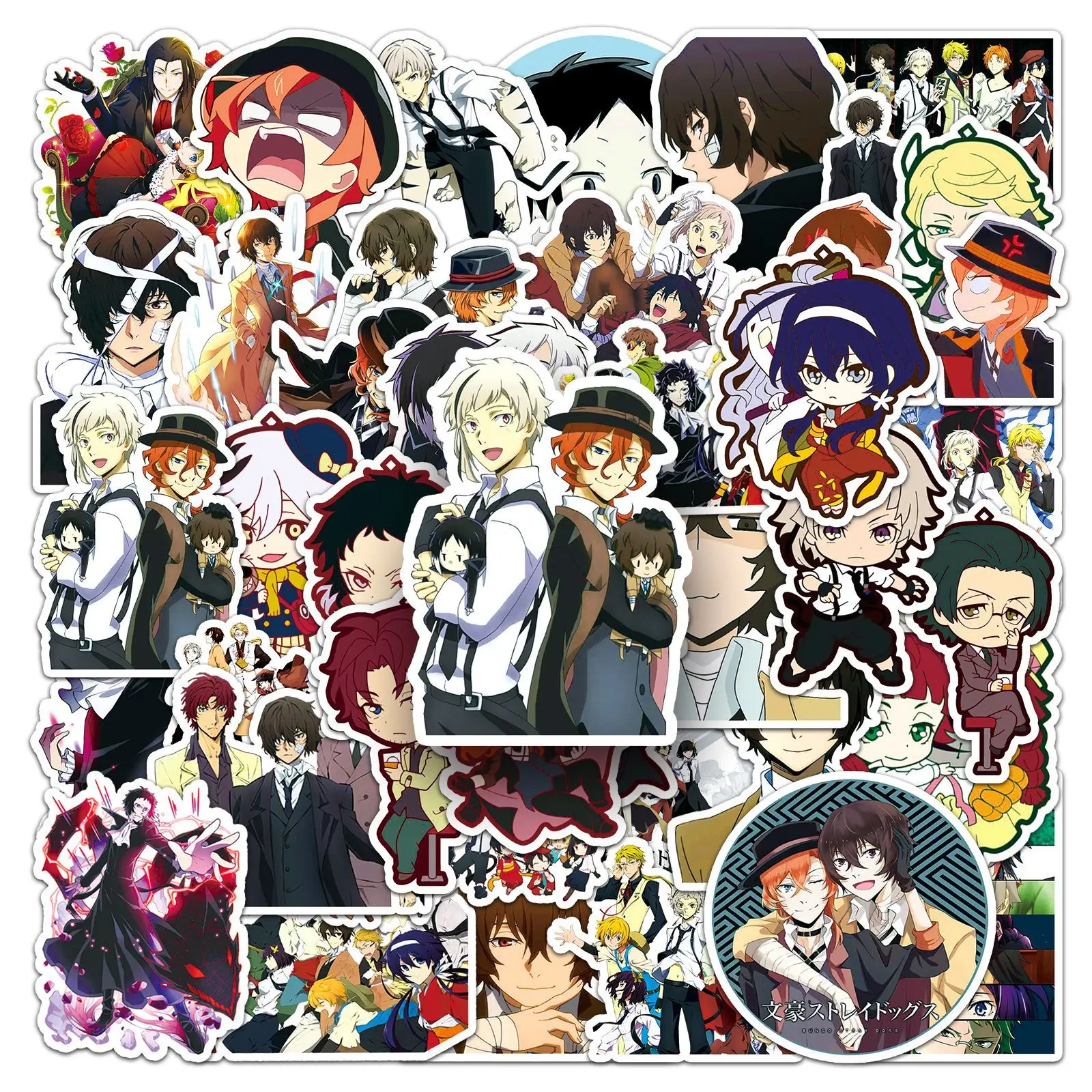 50-Pcs-Stray-Dogs-Anime-Cartoon-Sticker-DIY-Graffiti-Notebook ...