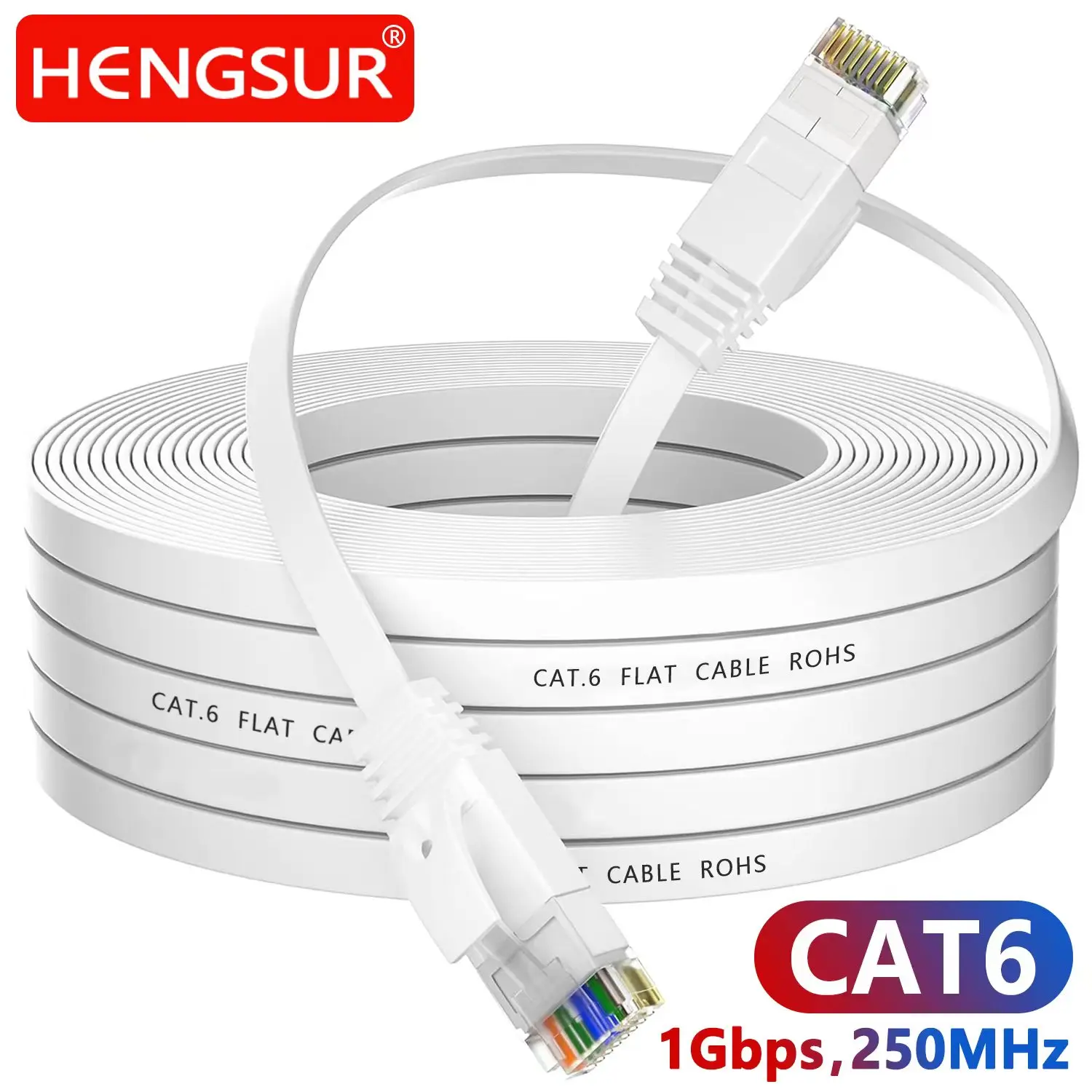 HENGSUR-CAT6-Ethernet-Cable-5M-10M-20M-30M-Flat-Internet-Network-Cable ...