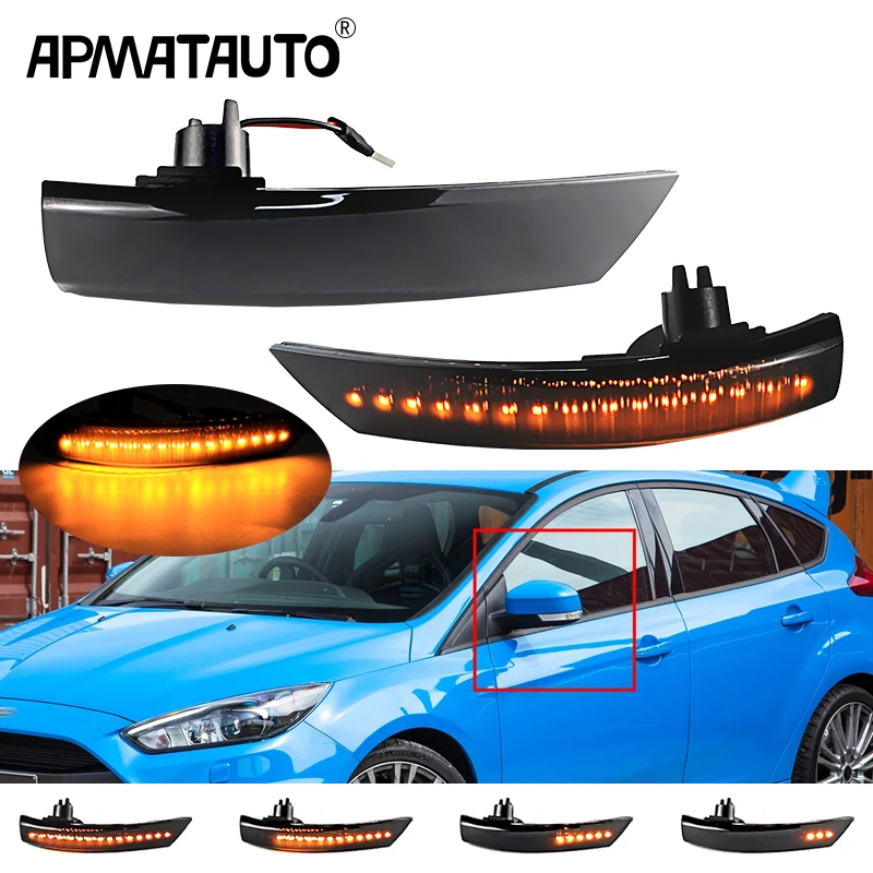 2x Dynamic Turn Signal Light LED Side Rearview Mirror Sequential ...