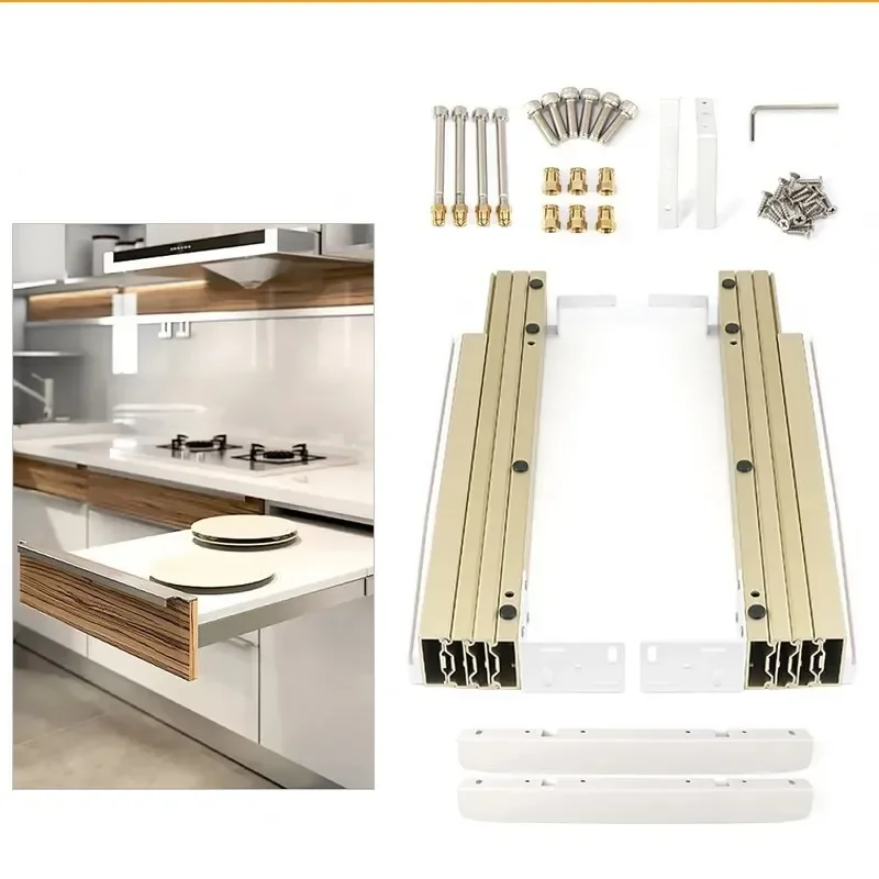 Simpler-flat-push-type-Concealed-folding-drawer-slides-Aluminum ...