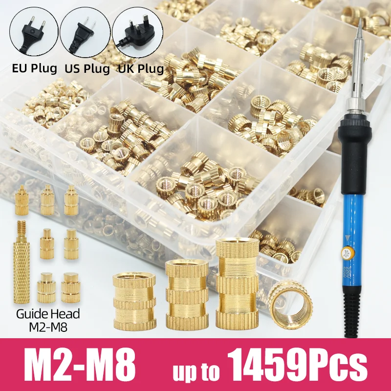 Brass Insert Nut and Heat Set Threaded Insert Tool for 3D Printer ...