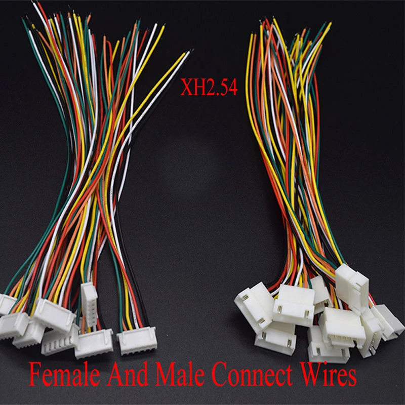 10Sets XH2.54 Connector Pitch 2.54MM With 200MM Wire 6Pin Female Male Plug 26AWG| | - AliExpress