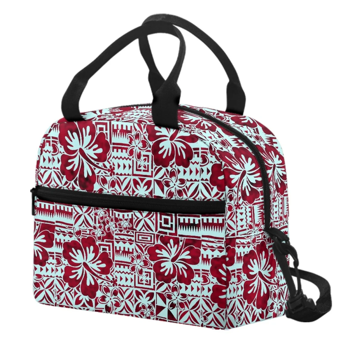 Polynesian-Tribal-Samoa-Tapa-Hibiscus-Print-Lunch-Bags-Custom-Portable ...
