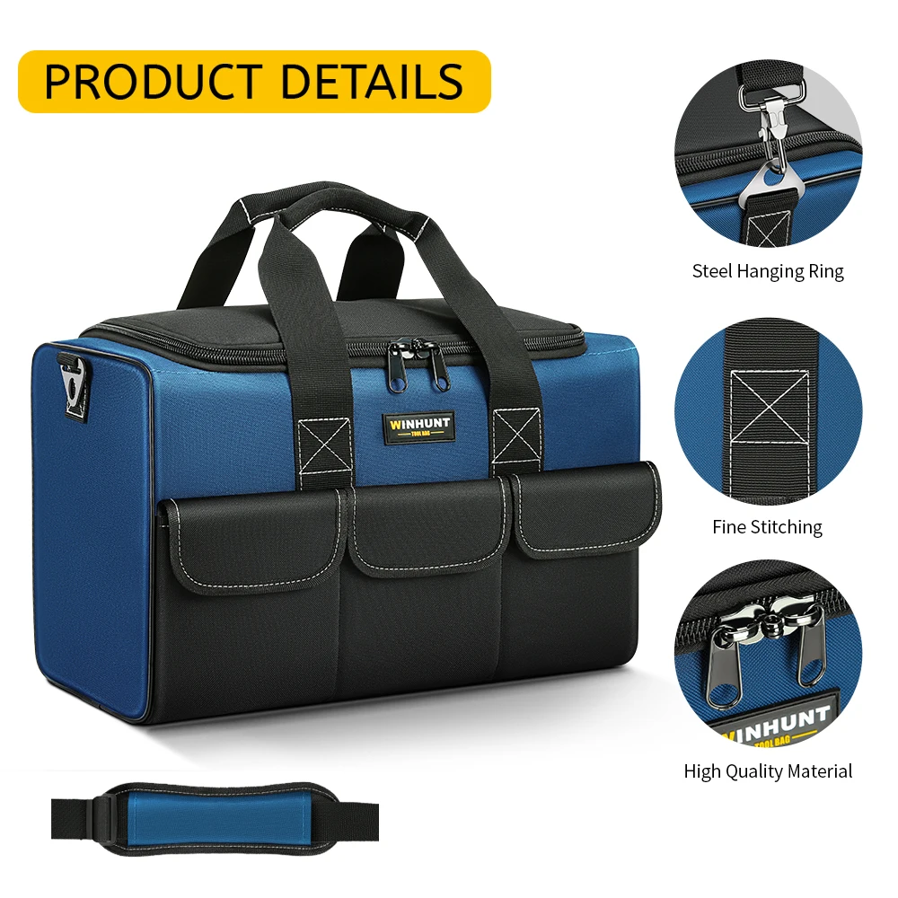 WINHUNT Heavy Duty Tool Bag, Portable Organizer, Large Zipper ...