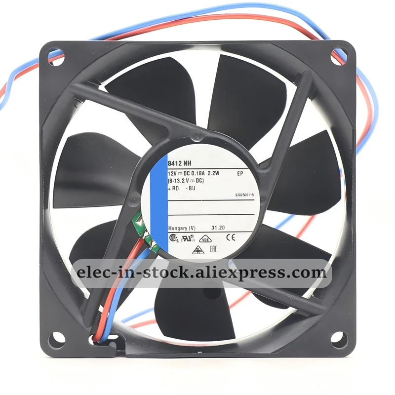 Nieuwe-Originele-8412nh-Ebm-Ventilator-Axiale-Papst-80X25Mm-8025-12V-Dc ...