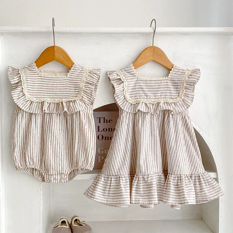 Fashion-Baby-Girls-Clothes-Girls-Dress-Striped-Lace-Summer-New-Baby ...