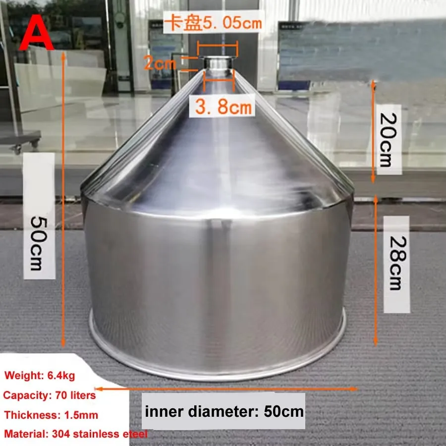Thick 304 Stainless Steel Funnel Filling Machine Food Machinery Hopper ...