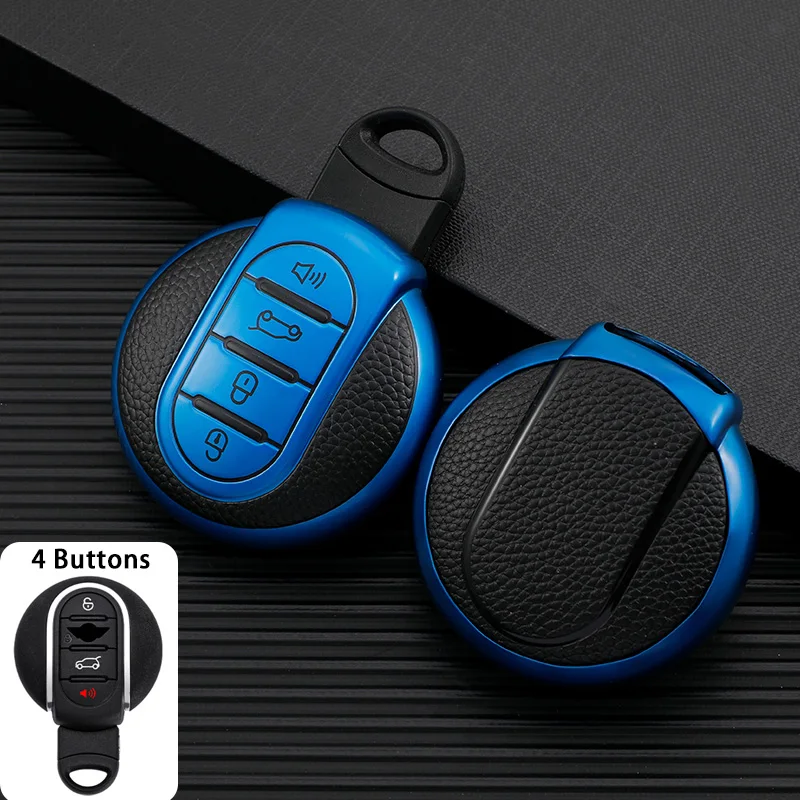 Leather-TPU-Car-Key-Case-For-Bmw-Mini-Cooper-Clubman-Countryman-R55-R56 ...