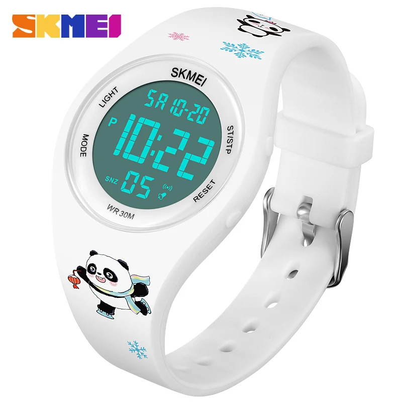 Skmei Cute Cartoon Panda Pattern Children's Watches Waterproof Back ...