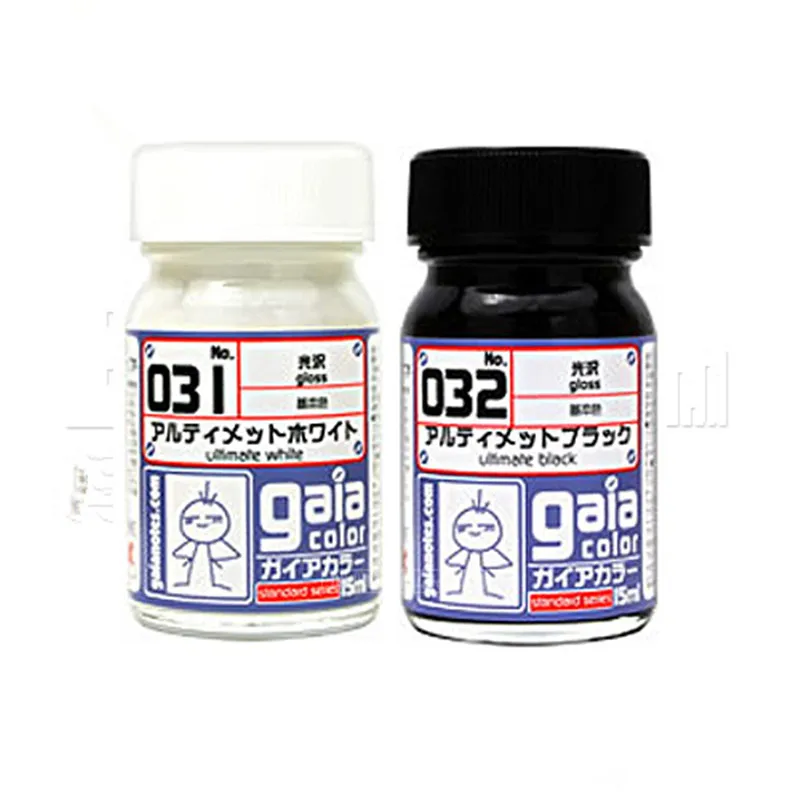 GAIA-Model-Tools-Oily-Paint-Super-White-Super-Black-15ml-031-032-Basic ...