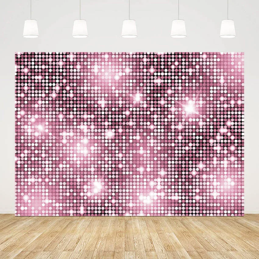 Mehofond Pink Shimmer Sequin Wall Birthday Party Photography Background ...
