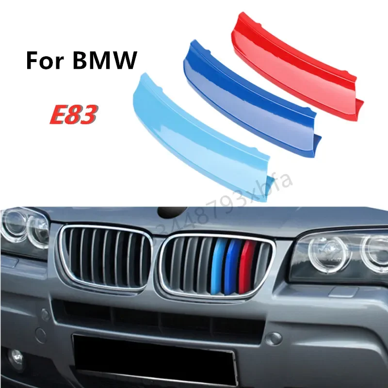3pcs Front Grille Strip For BMW X3 E83 2007 2008 2009 2010 Motorsport ...