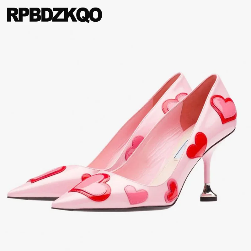 Kitten-9-40-2021-Big-Size-Heart-Chic-Pink-Shoes-Women-Colourful-Pumps ...