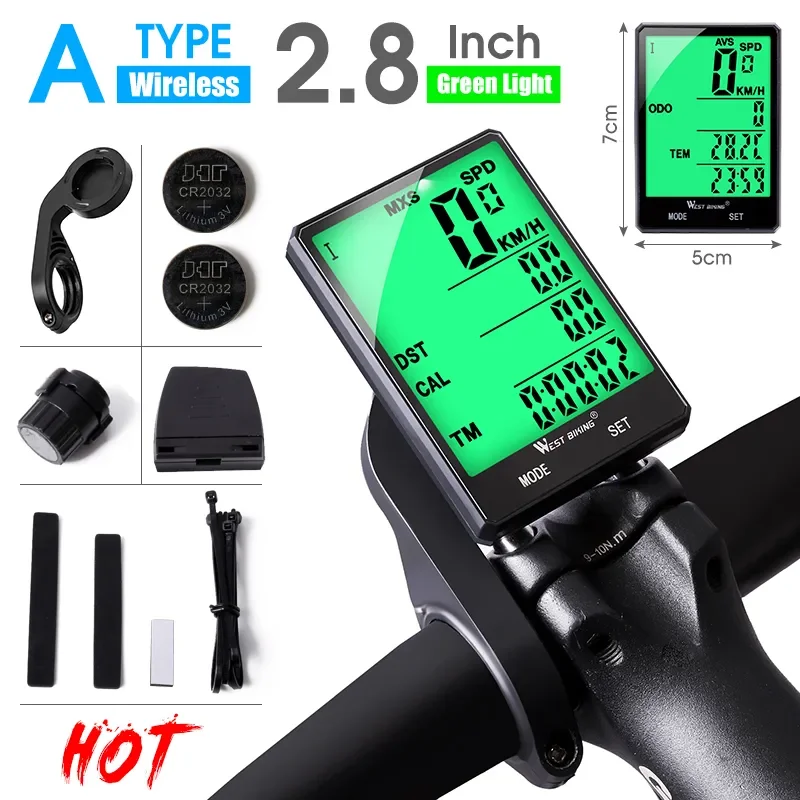West-Biking-Lcd-Display-Bike-Computer-Speedometer-Odometer-Waterproof ...