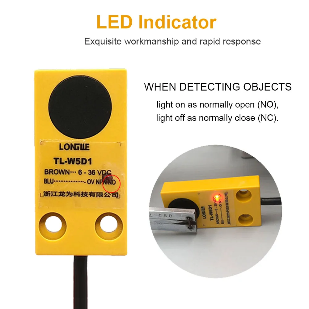Inductive Proximity Sensor Detection Switch 10mm Flat, 47% OFF