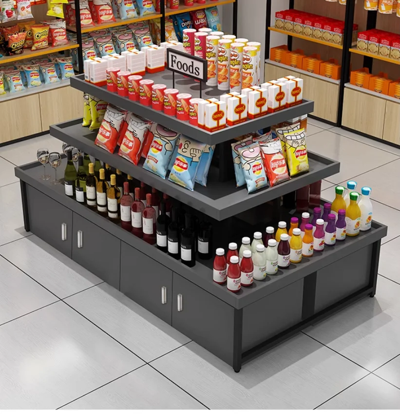 Display-cabinet-Supermarket-shelves-snack-piling-fruit-specialty ...