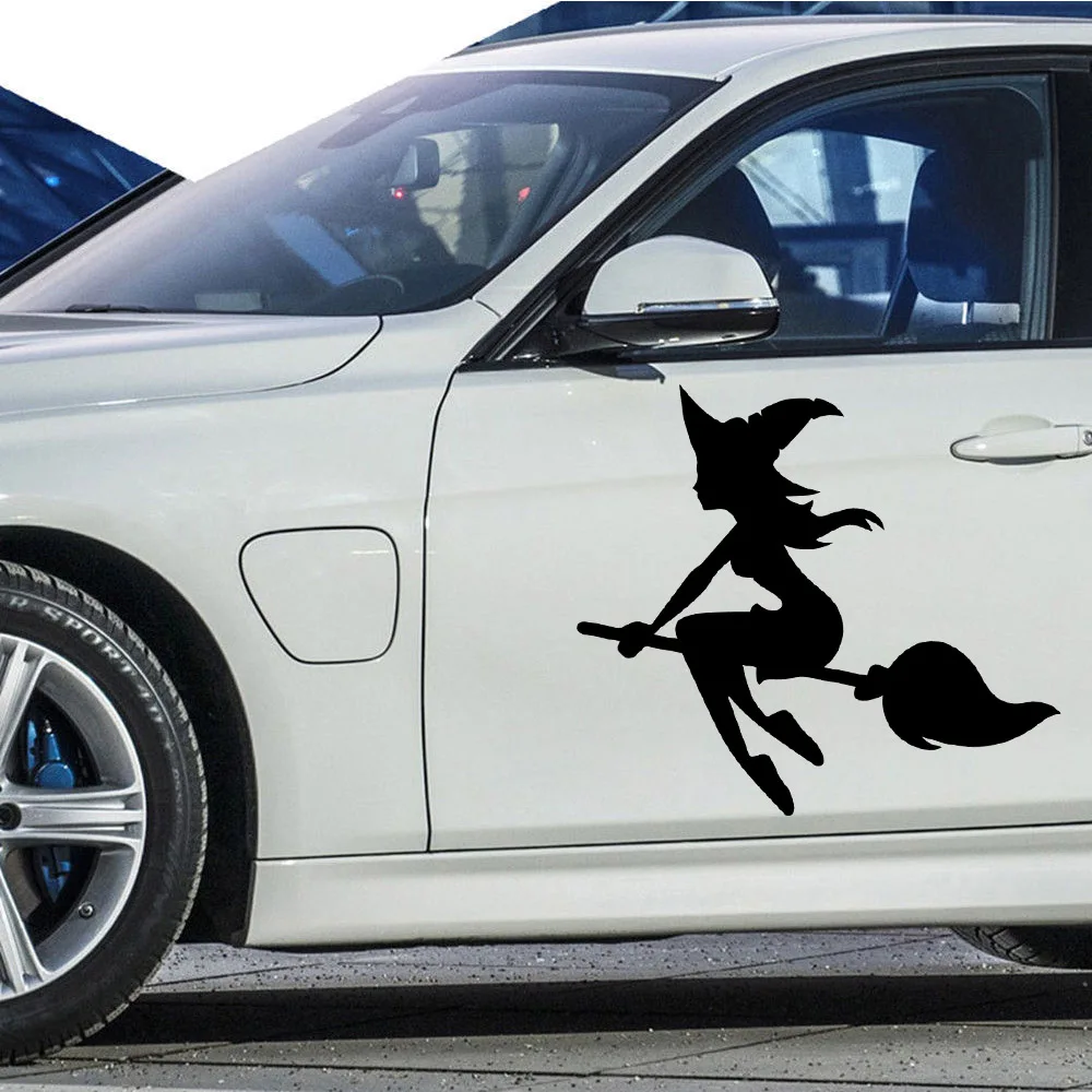 Cartoon Witch Stickers For Cars Fun Vinyl Car Styling Car Sticker ...