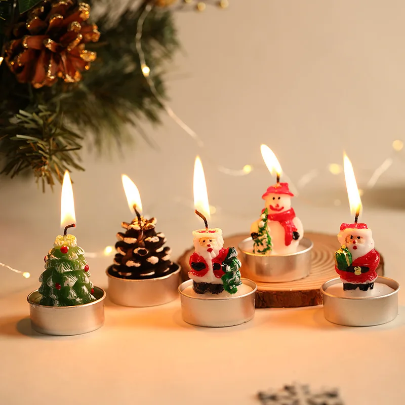 3-Pcs-set-Christmas-Candles-Santa-Claus-Snowman-Cartoon-Model-Candle ...