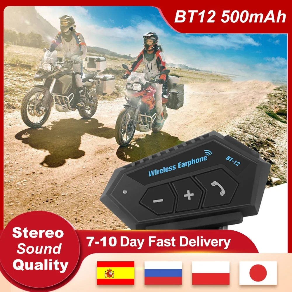BT12-Bluetooth-Motocicleta-Capacete-Headset-Headphone-Sem-Fio-Motor ...