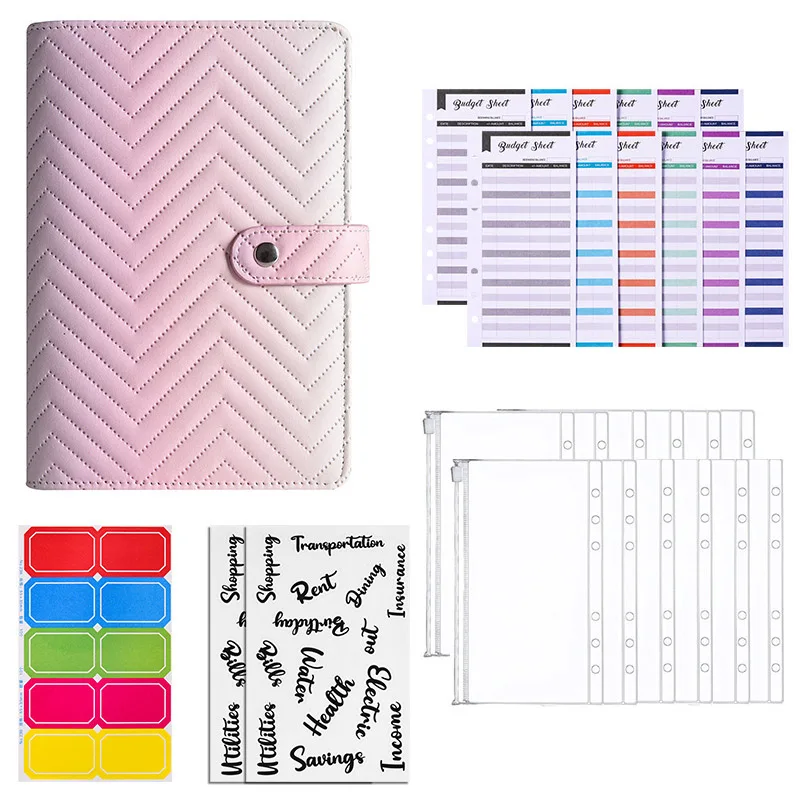 CARNET DE NOTES,Pink enclosure--Carnet de notes A6 en cuir PU ...