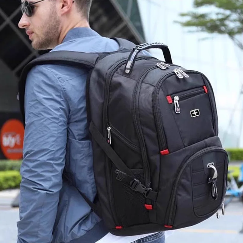 Durable Swiss 17 Inch Laptop Backpack Multifunctional Travel Bag Water ...