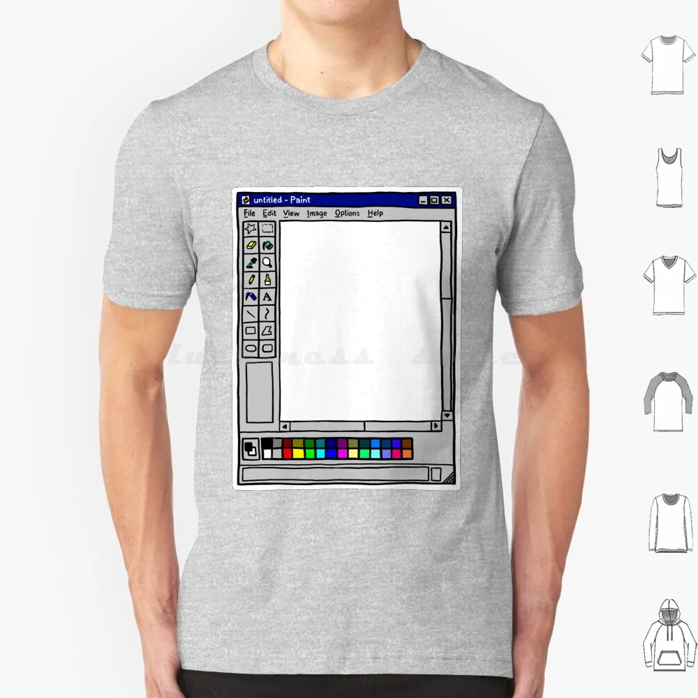 Microsoft Paint T Shirt Big Size 100% Cotton Microsoft Painter Software ...