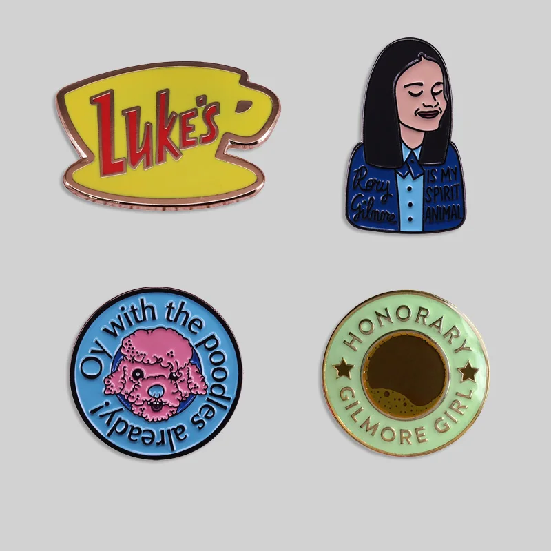 High-Quality-Gilmore-Girls-Enamel-Pins-Classic-America-TV-Metal-Letter ...
