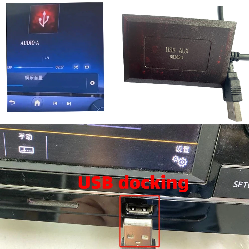 AUX-RCA-sound-to-USB-Type-c-audio-input-box-car-carplay-input-For-Volvo ...