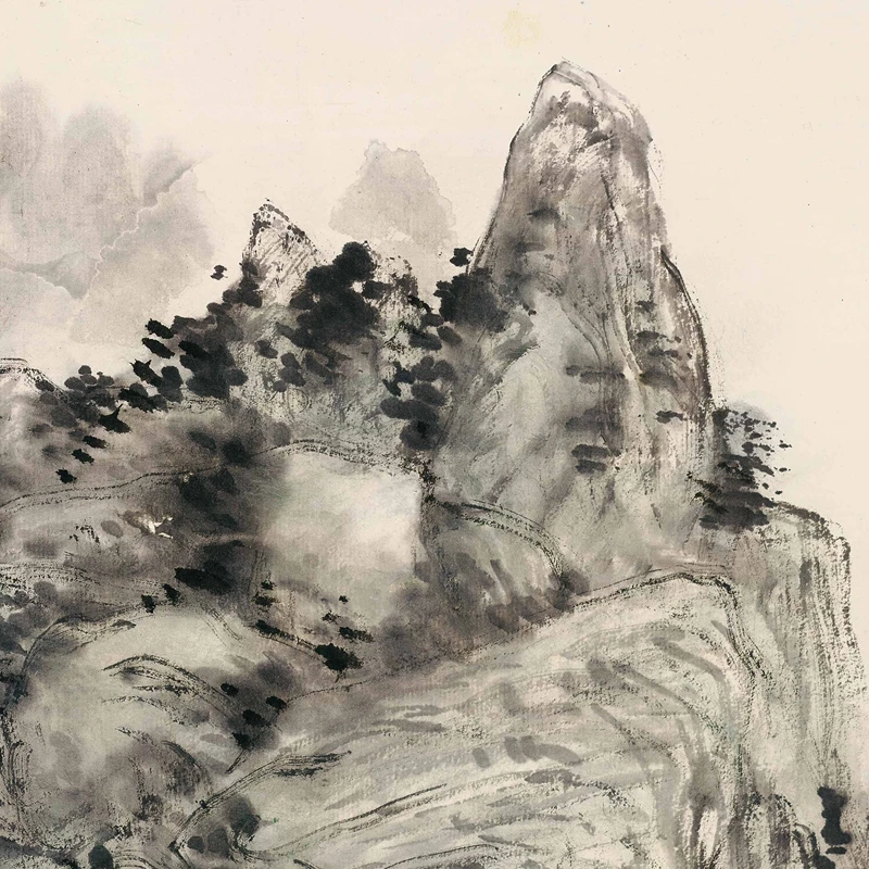 Vertical Chinese Landscape Painting