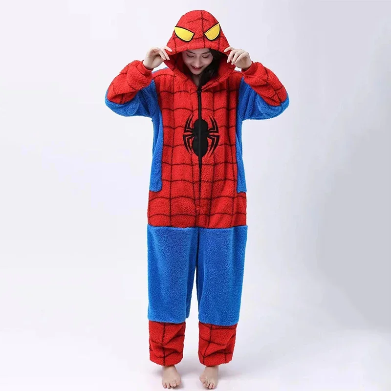 Spider-Man-Costume-Pajamas-Adult-Spiderman-Cosplay-Costume-Nightgown ...