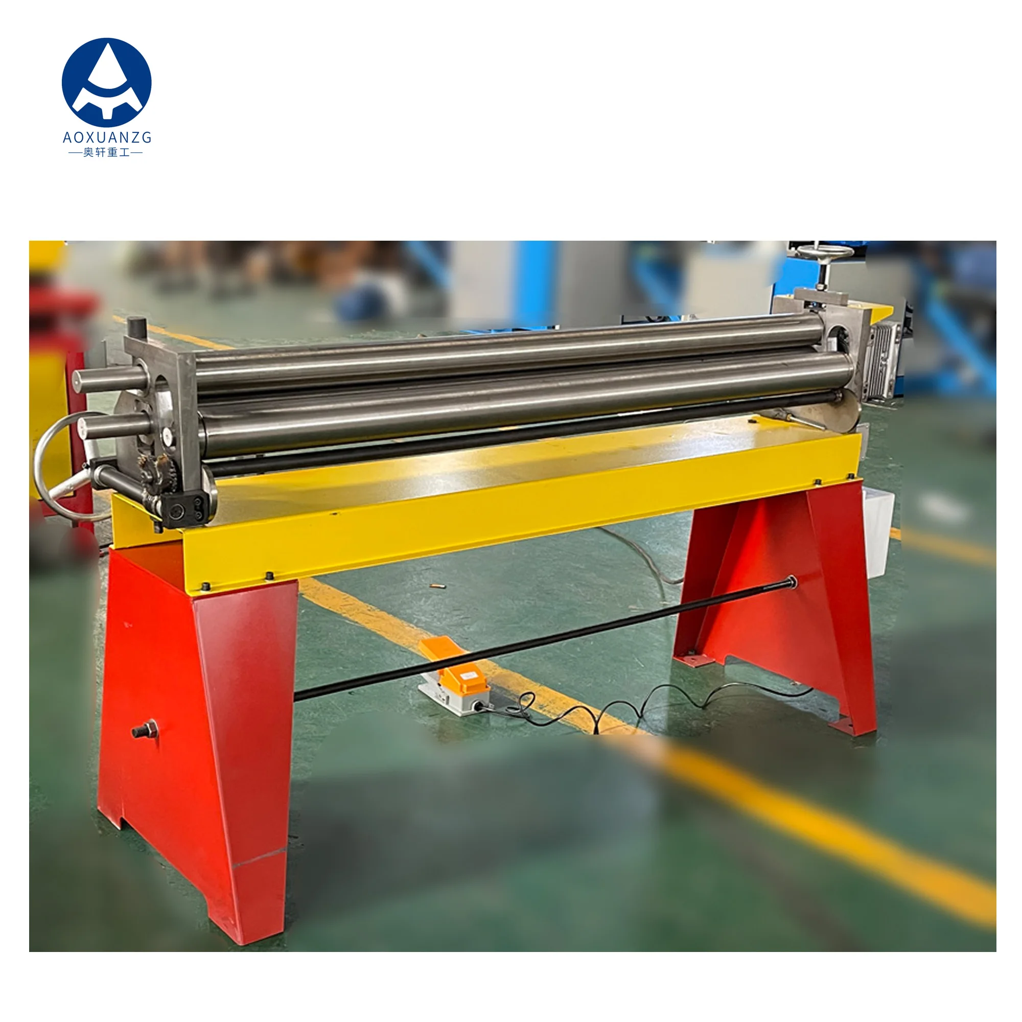 W11G-1-5-1300-Electric-Steel-Rolling-Machine-Steel-Plate-3-Roller ...