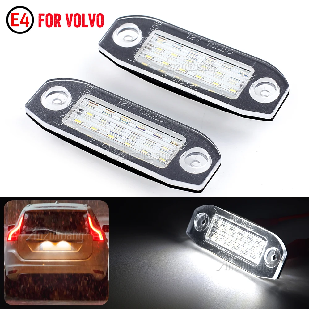 2Pcs-White-Canbus-LED-License-Plate-Light-for-Volvo-S80-XC90-S40-V60 ...