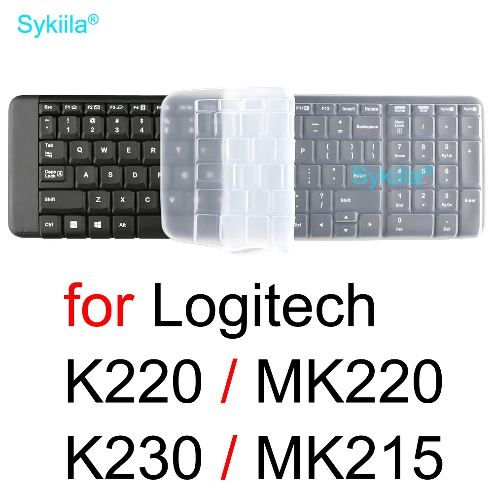 Funda-protectora-para-teclado-Logitech-K230-MK215-MK220-K220-Protector-de-piel-de-silicona ...