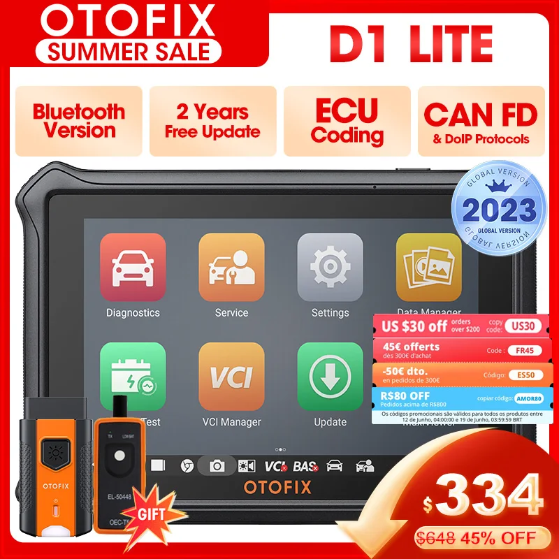 Autel Otofix D1 Lite Code Reader Bluetooth Car Diagnostic Scanner All ...