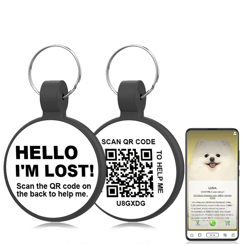 Dog-Accessories-QR-Code-Dog-Tag-Cat-Tags-No-Subscription-Fee-Online-Pet ...
