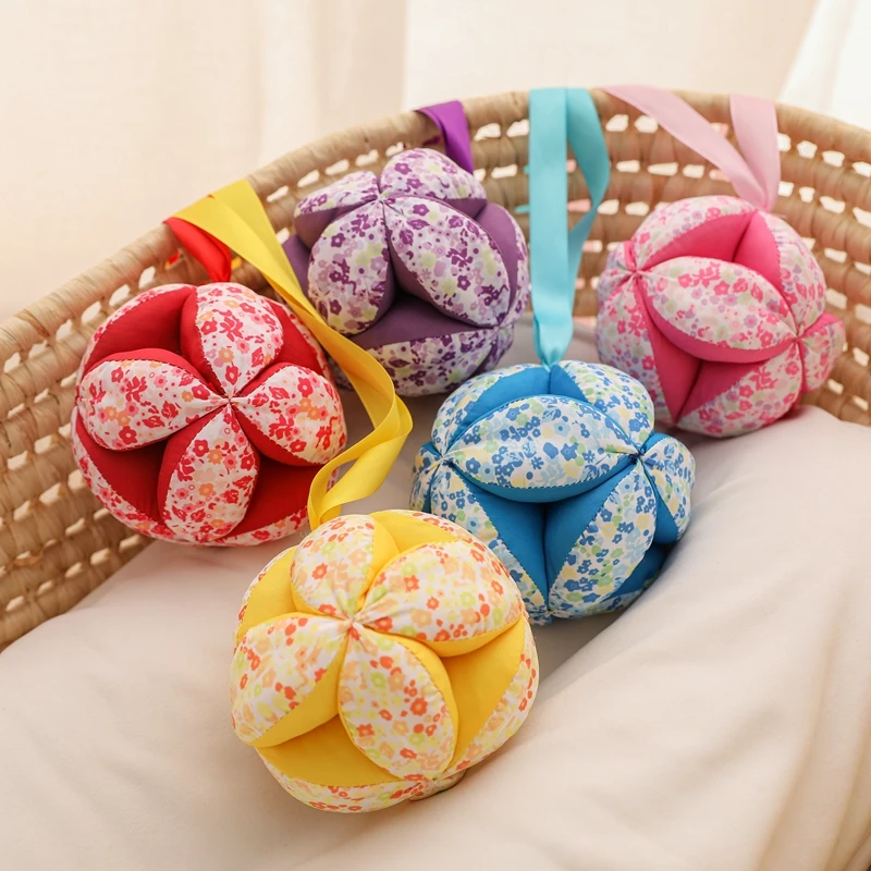1Pc-Baby-Hand-Catching-Cloth-Ball-Toy-Infant-Interaction-Colored-Rattle ...